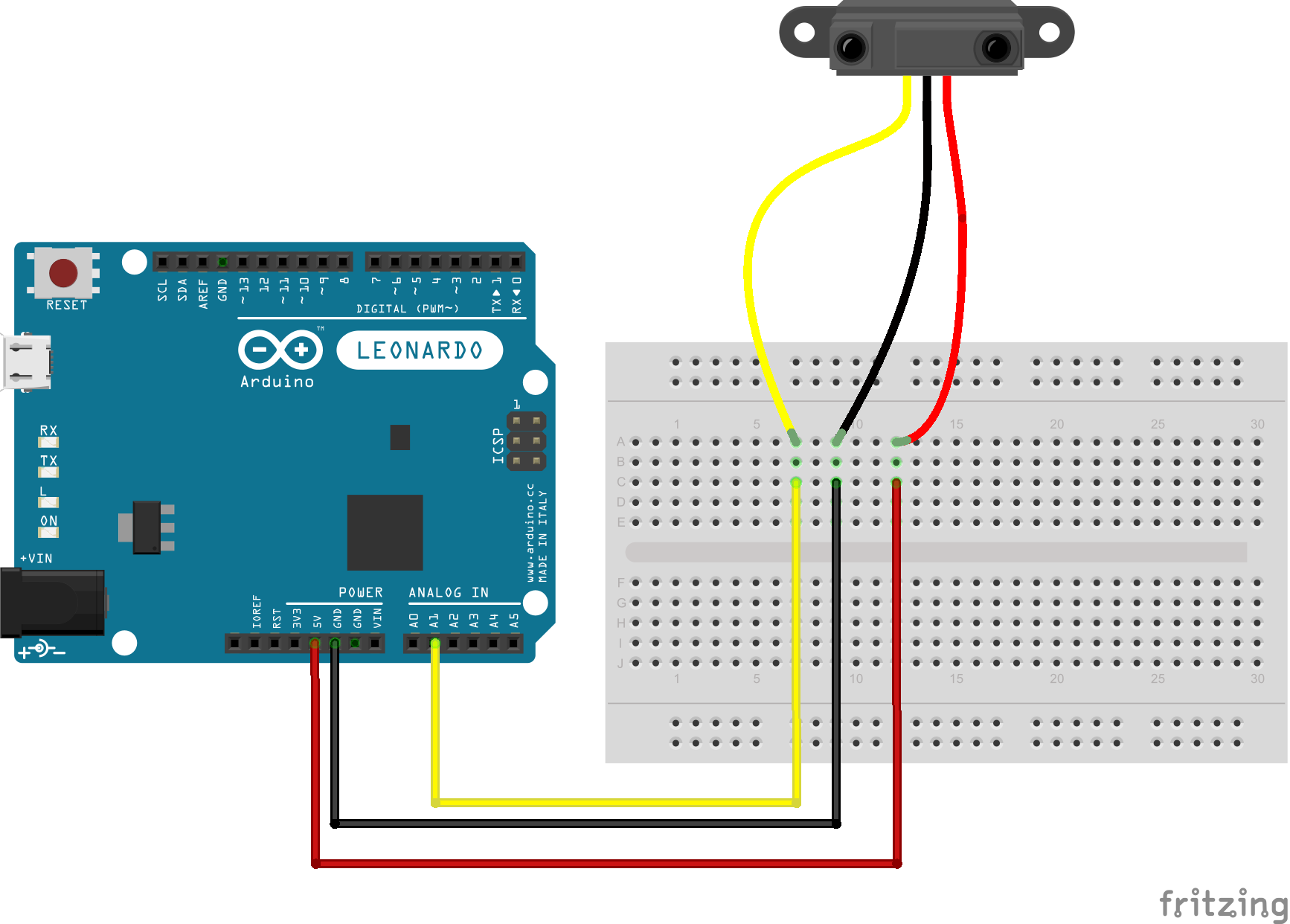 Capteur de distance Sharp – Arduino - Mataucarre