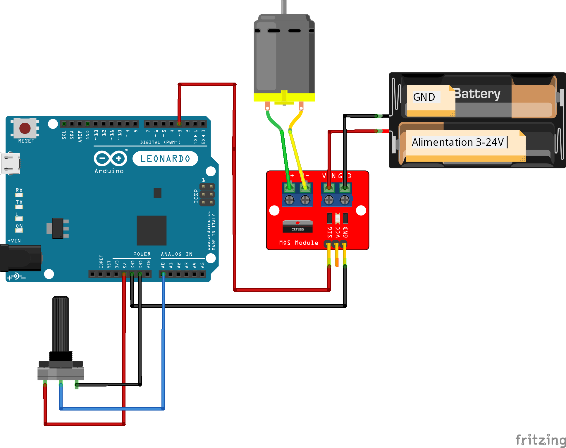 Piloter un moteur avec un module IRF520N – Arduino - Mataucarre