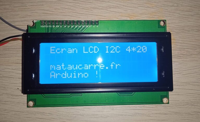 Utiliser un écran LCD I2C 2*16 ou 4*20 – Arduino - Mataucarre
